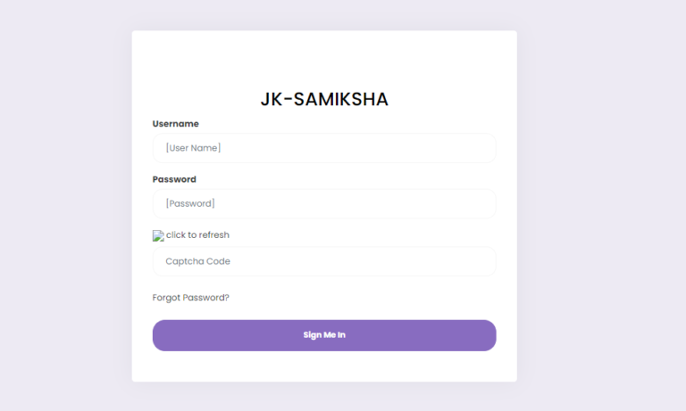 JK Samiksha Portal Login & Registration | JK Samiksha SED App Download